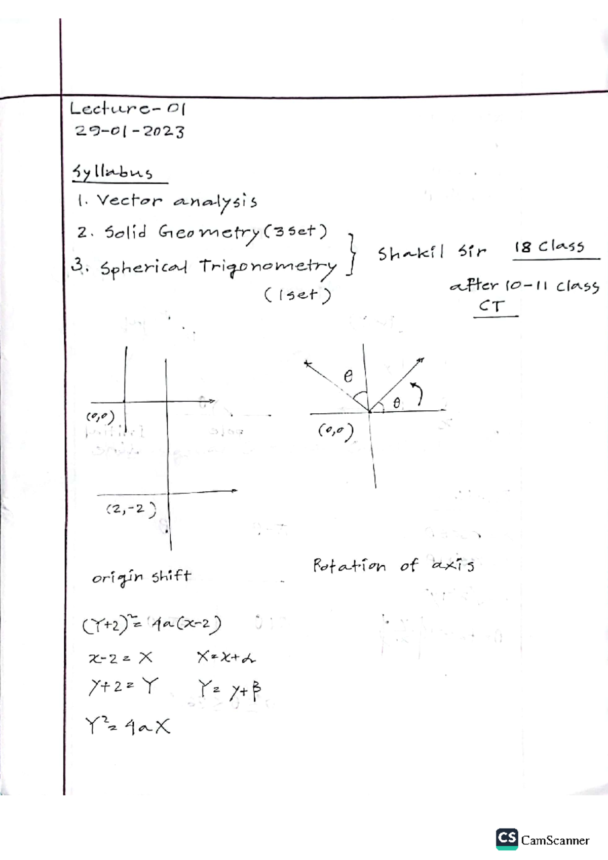 Coordinate Geometry (Shakil Sir) - Coordinate Geometry, Spherical Trigonometry and Vector ...