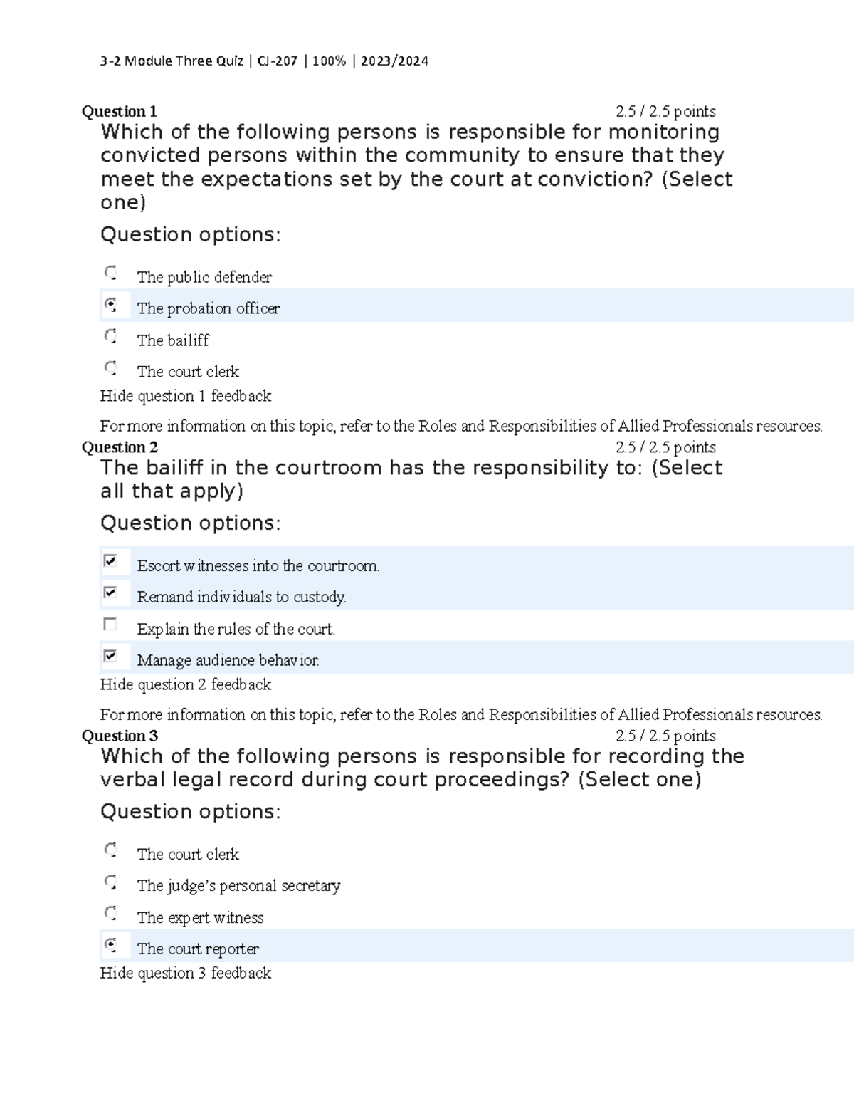 3-2 Quiz - Module 3-2 Quiz - Question 1 2 / 2 points Which of the following persons is ...