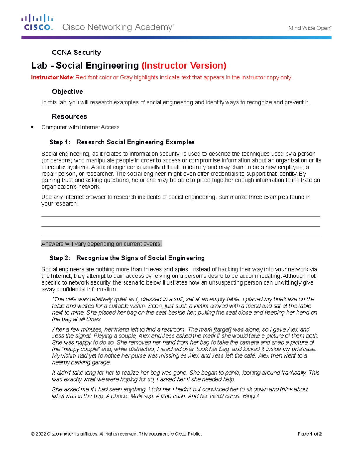 1.2.4.12 Lab - Social Engineering Instructor - CCNA Security Lab ...
