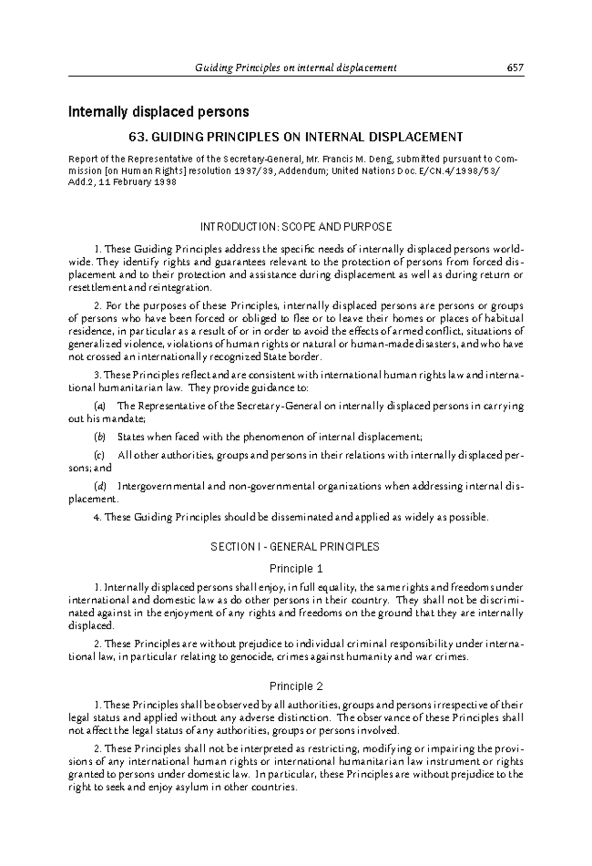 Book 1-225 - n/a - Guiding Principles on internal displacement 657 ...