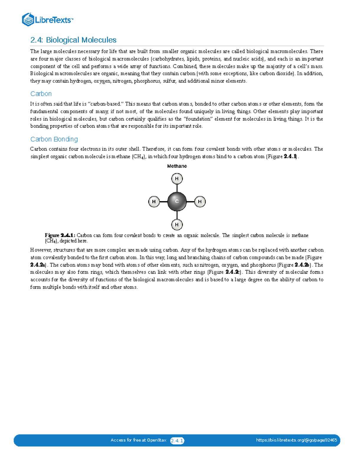 2.04 Biological Molecules - 2: Biological Molecules The large molecules ...