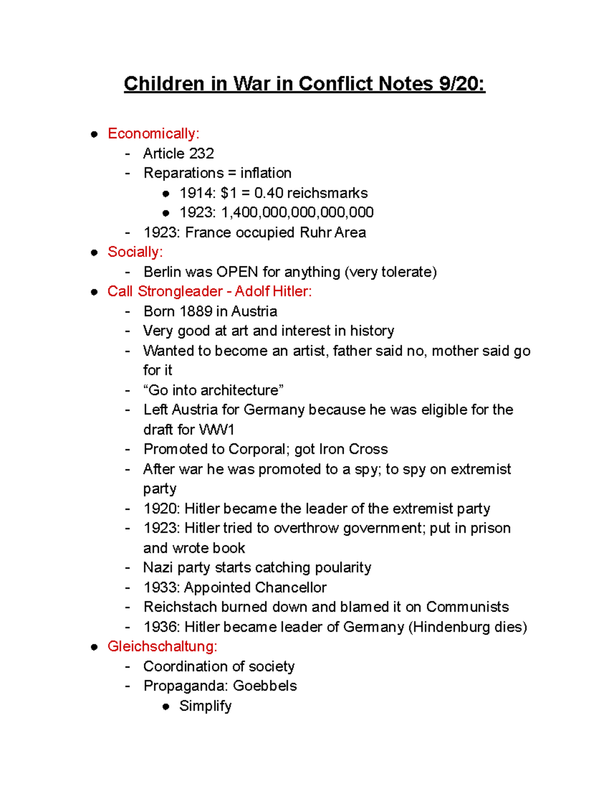 Children in War in Conflict Notes - Studocu