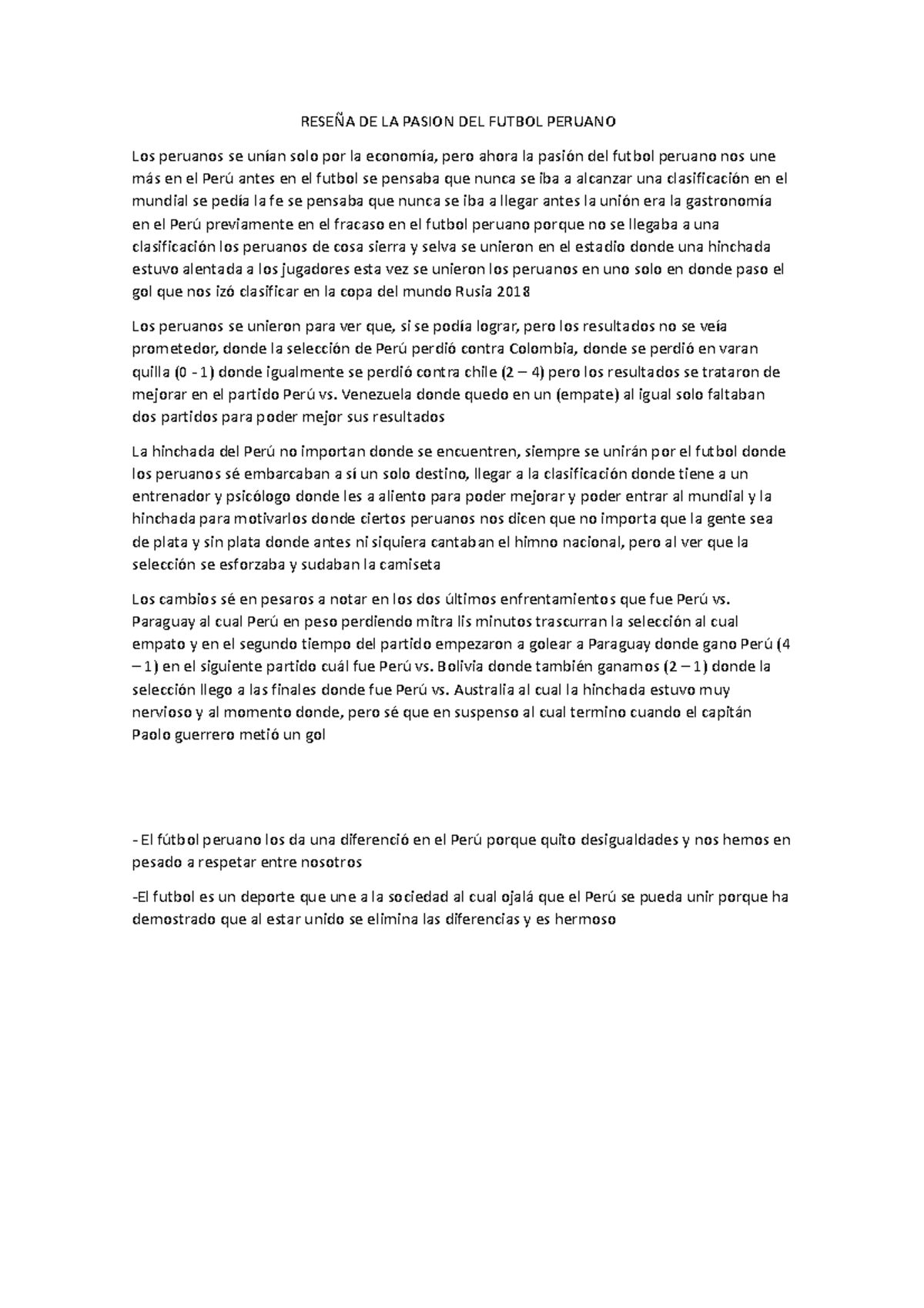 Reseña DEL Fulbol Peruano - RESEÑA DE LA PASION DEL FUTBOL PERUANO Los ...