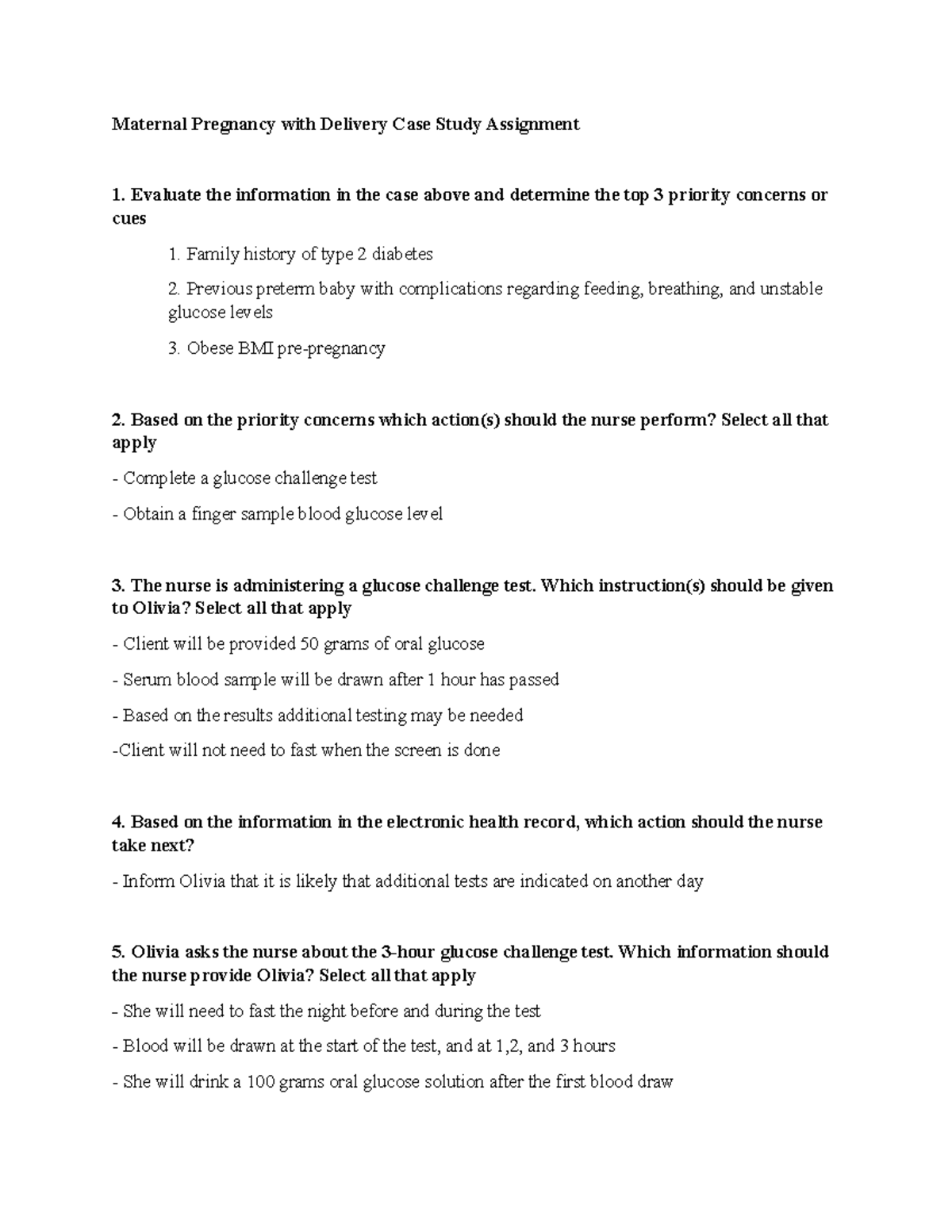 Maternal case study - Maternal Pregnancy with Delivery Case Study ...