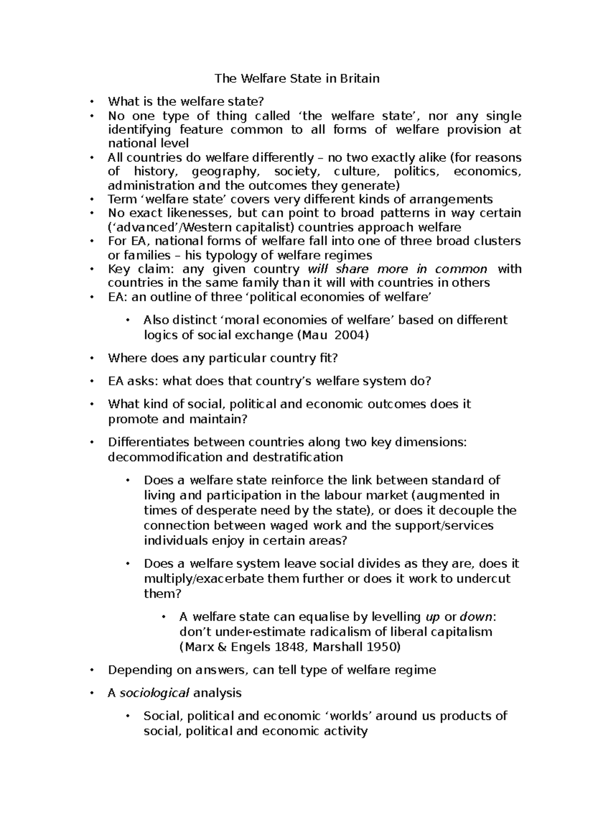 The Welfare State in Britain-2 cws - The Welfare State in Britain What ...
