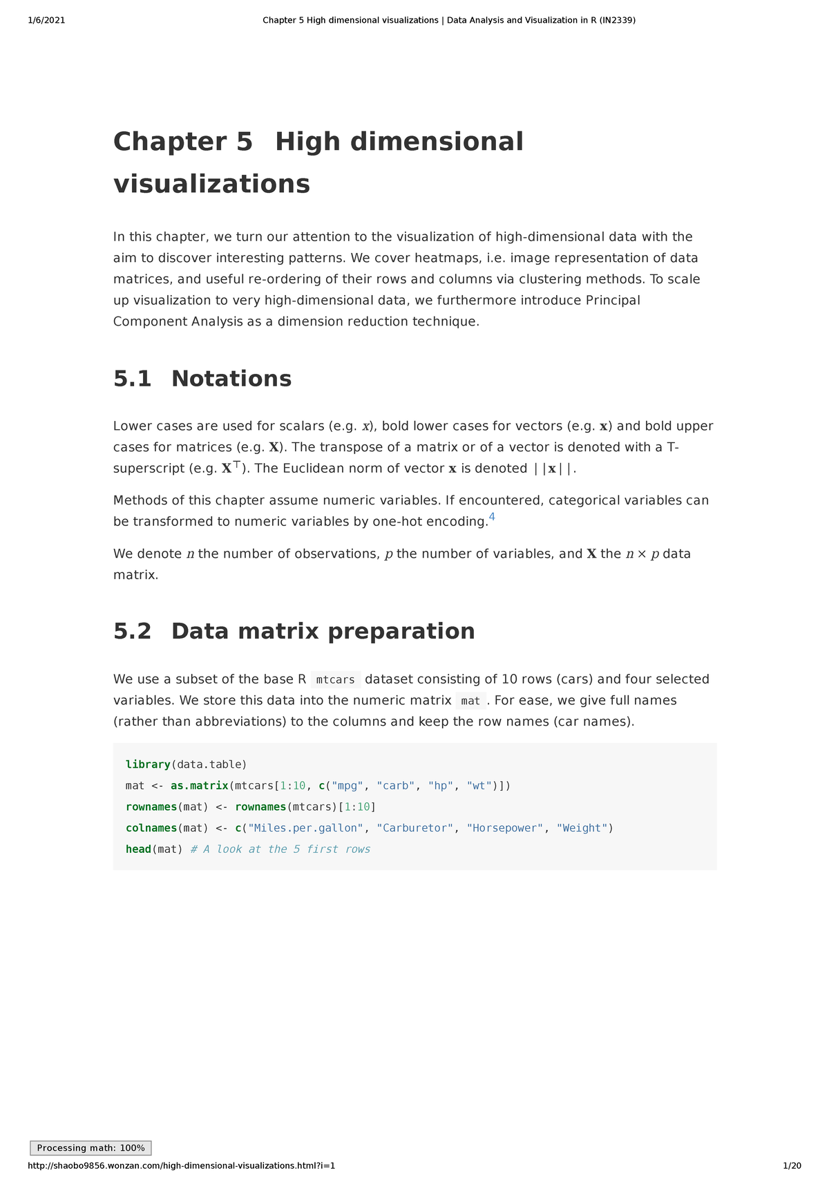 Chapter 5 High dimensional visualizations - We cover heatmaps, i. image ...