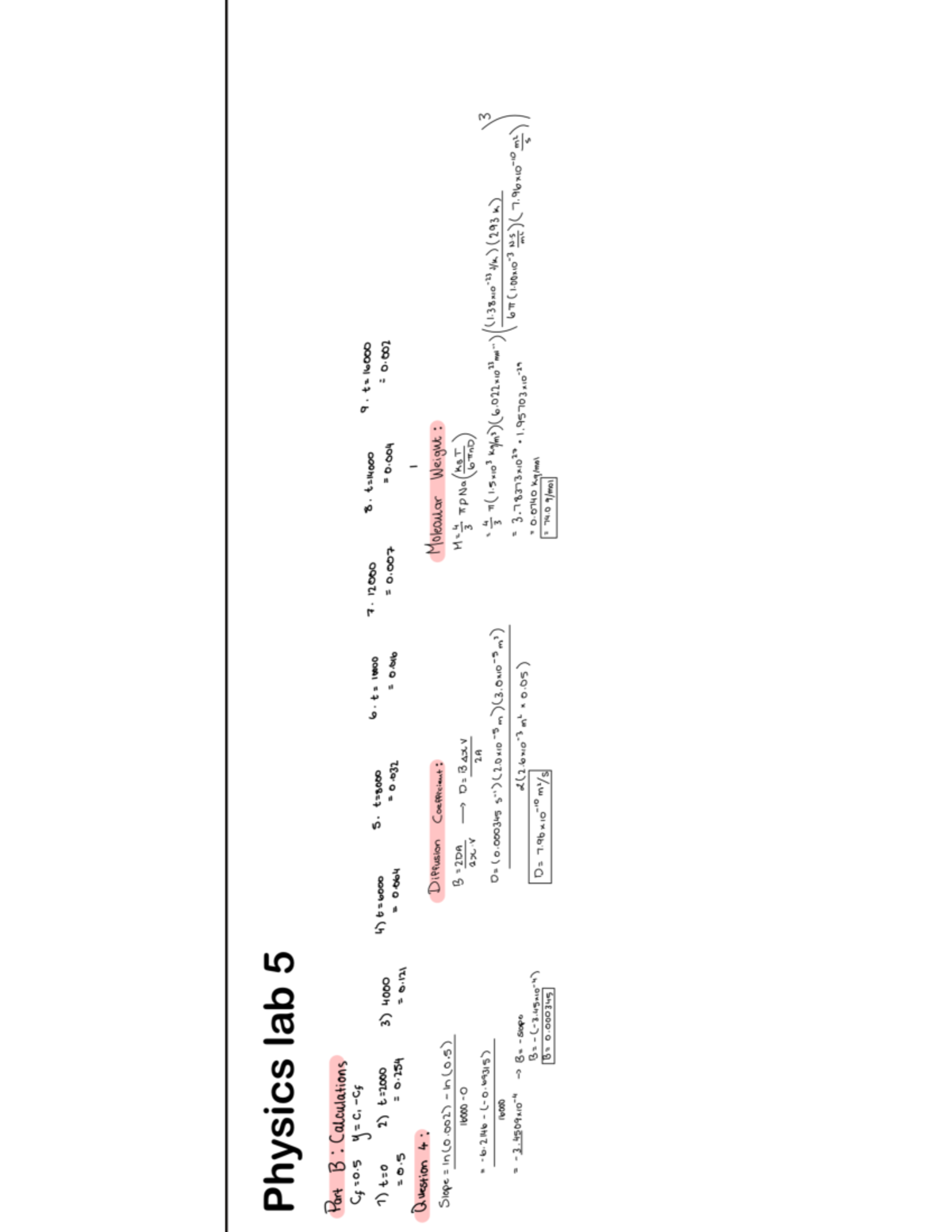 Physics lab 5 diffusion - Phys*1080 - Studocu