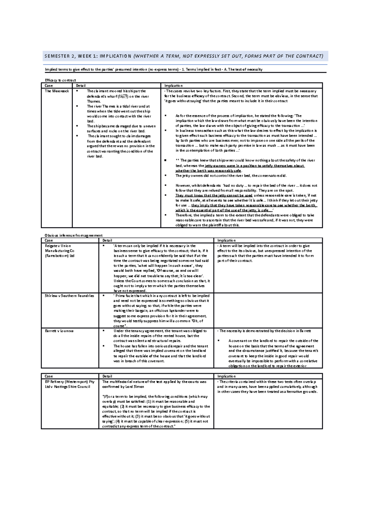 (E) Implication of terms - S EMEST ER 2, WEEK 1: IMPL IC AT IO N (WHETH ...