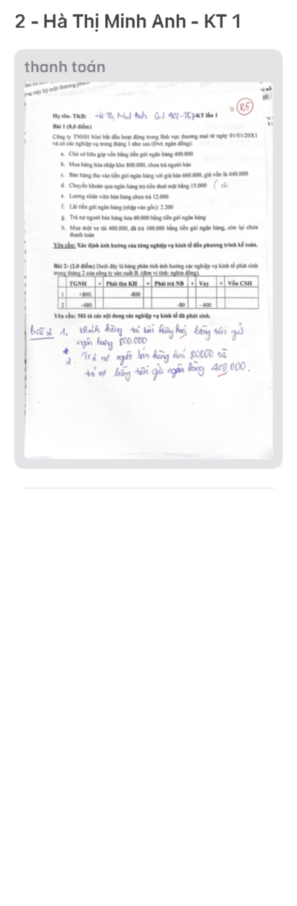 2 - Hà Thị Minh Anh - KT 1 - Ghhhj - International economics - 2 - Hà Thị Minh Anh - KT - Studocu