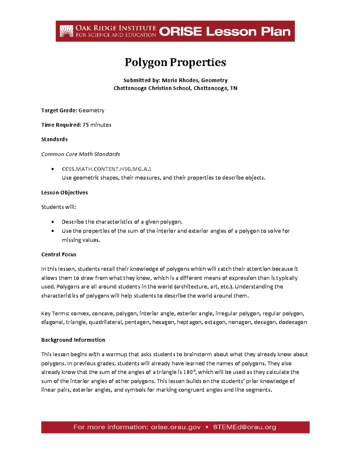 Polygon-properties - Polygon Properties Submitted by: Maria Rhodes ...