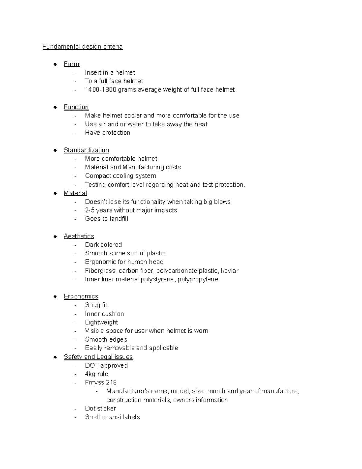 EDD Identify Preliminary Design Goals - Fundamental design criteria ...