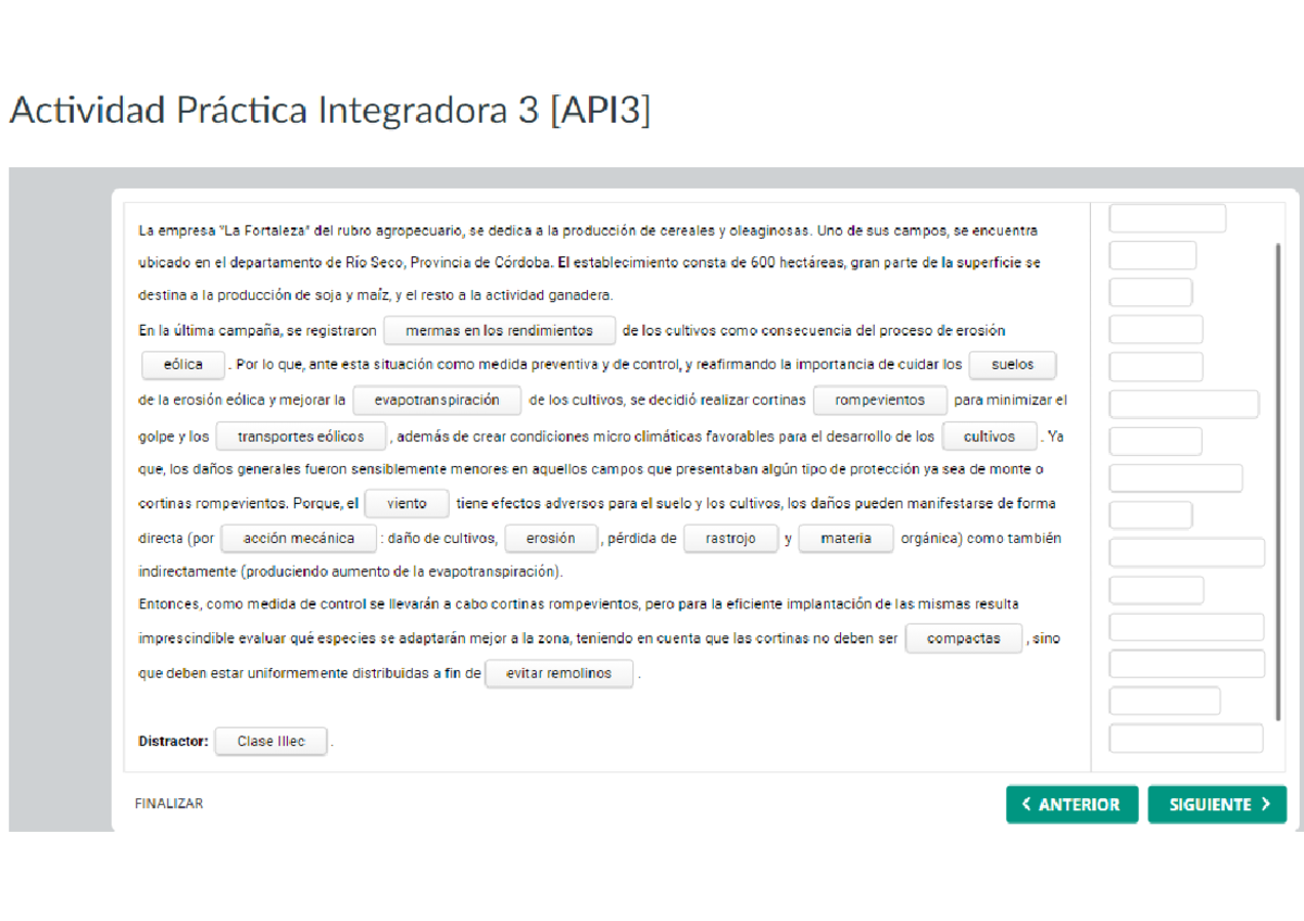 API 3 - API N°3 NOTA 100% - Uso y Manejo de Suelos - Studocu
