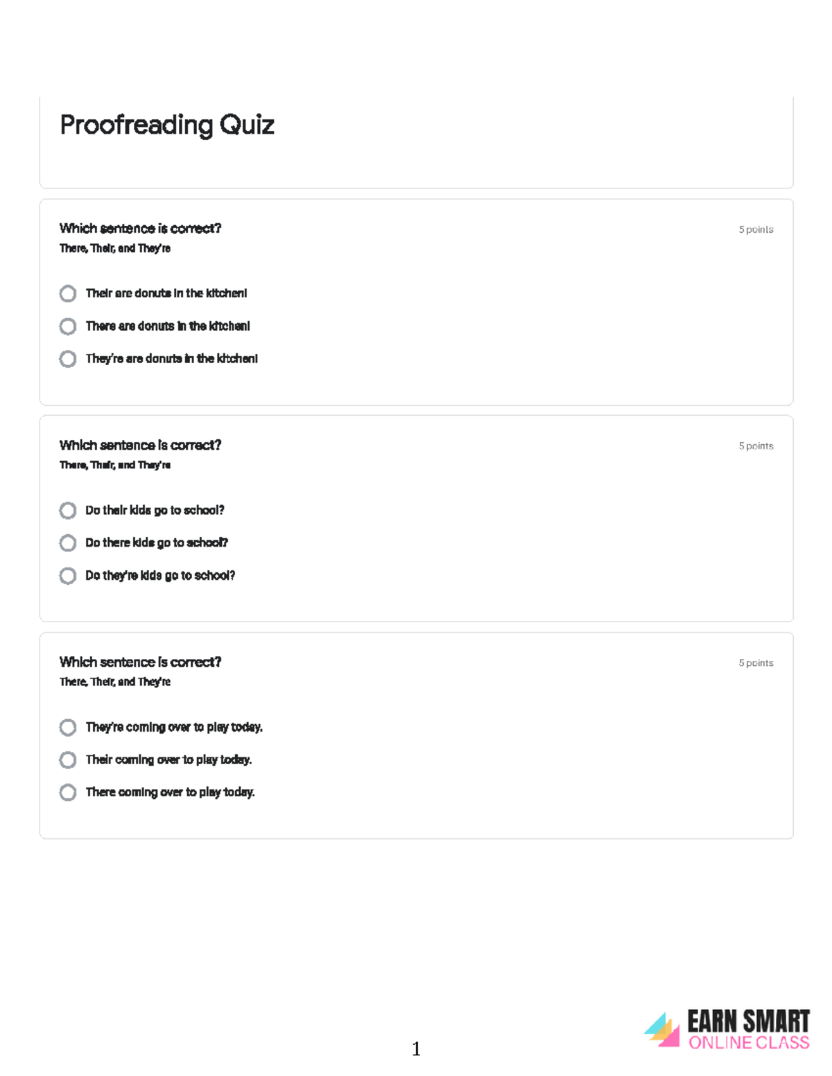 Proofreading quiz PDF - LA4038:03 - Studocu