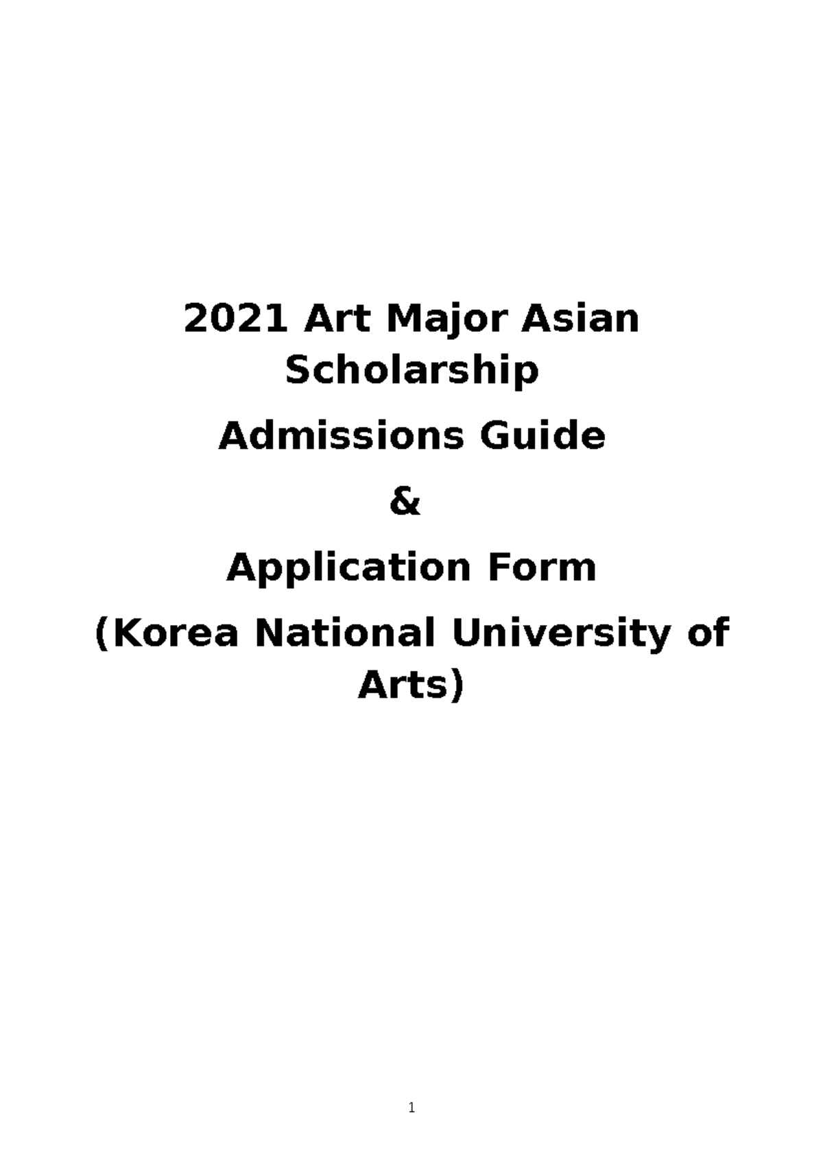 2021 AMA+ Scholarship Application Form & Guideline - 2021 Art Major ...