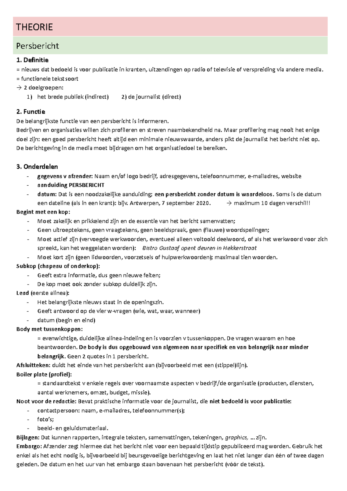 Ned 3 - Nederlands 3: overtuigend schrijven - THEORIE Persbericht ...