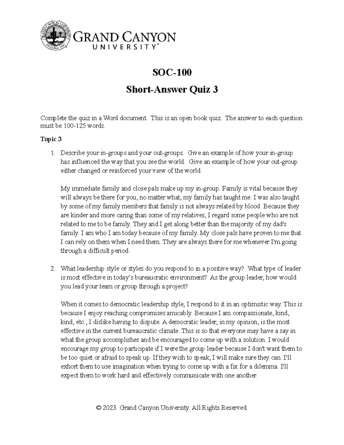SOC-100.Short-Answer Quiz 3 1-8-18 - SOC- Short-Answer Quiz 3 Complete ...