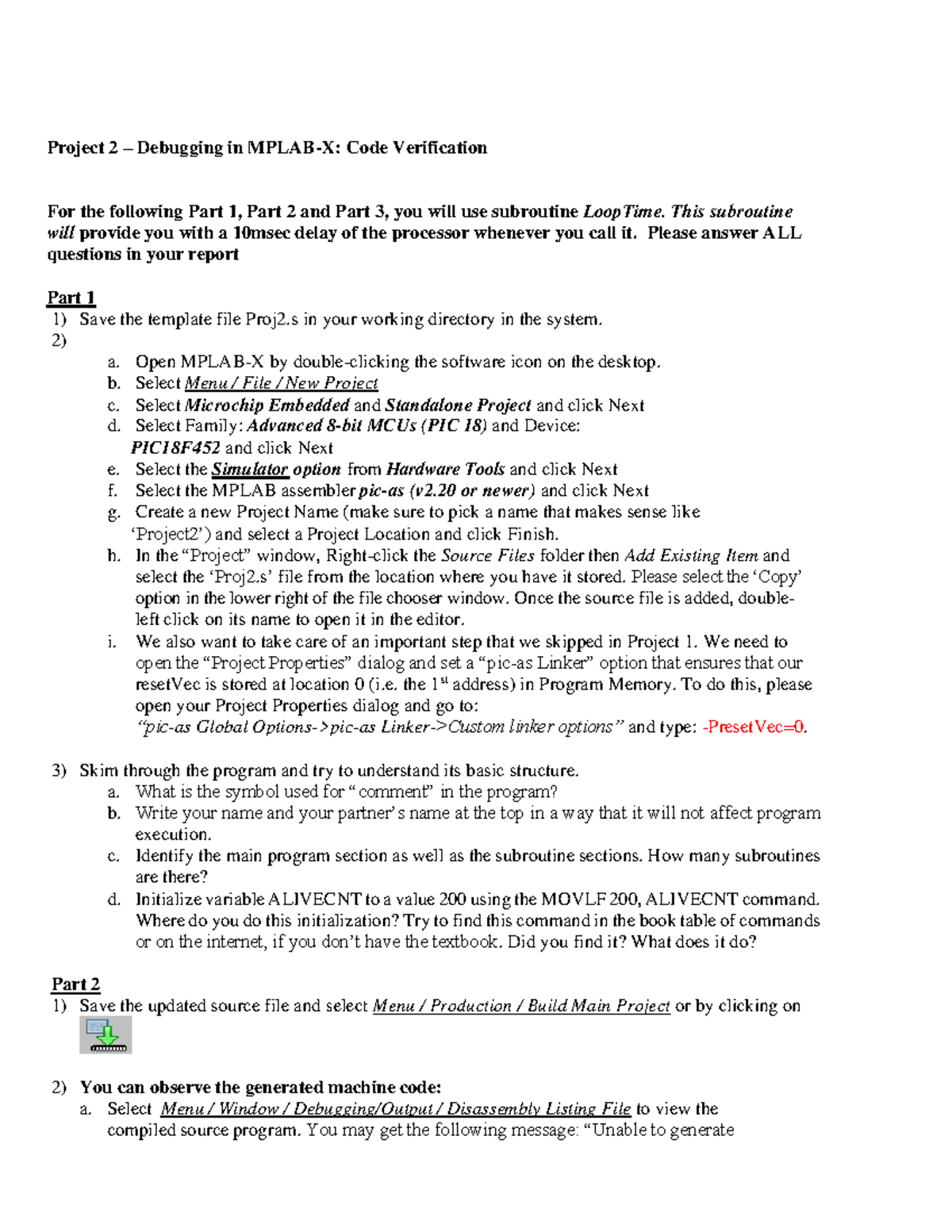 Project 2 Mplab X V3 Project 2 Debugging In Mplab X Code