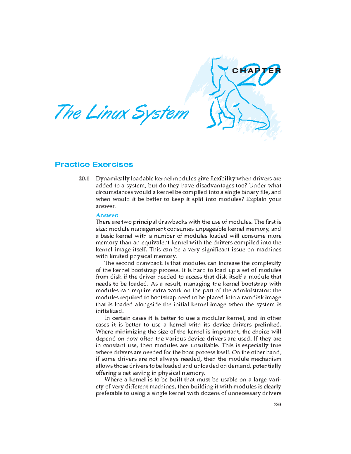 20 - Silberschatz solutions - 20 C H A P T E R The Linux System ...