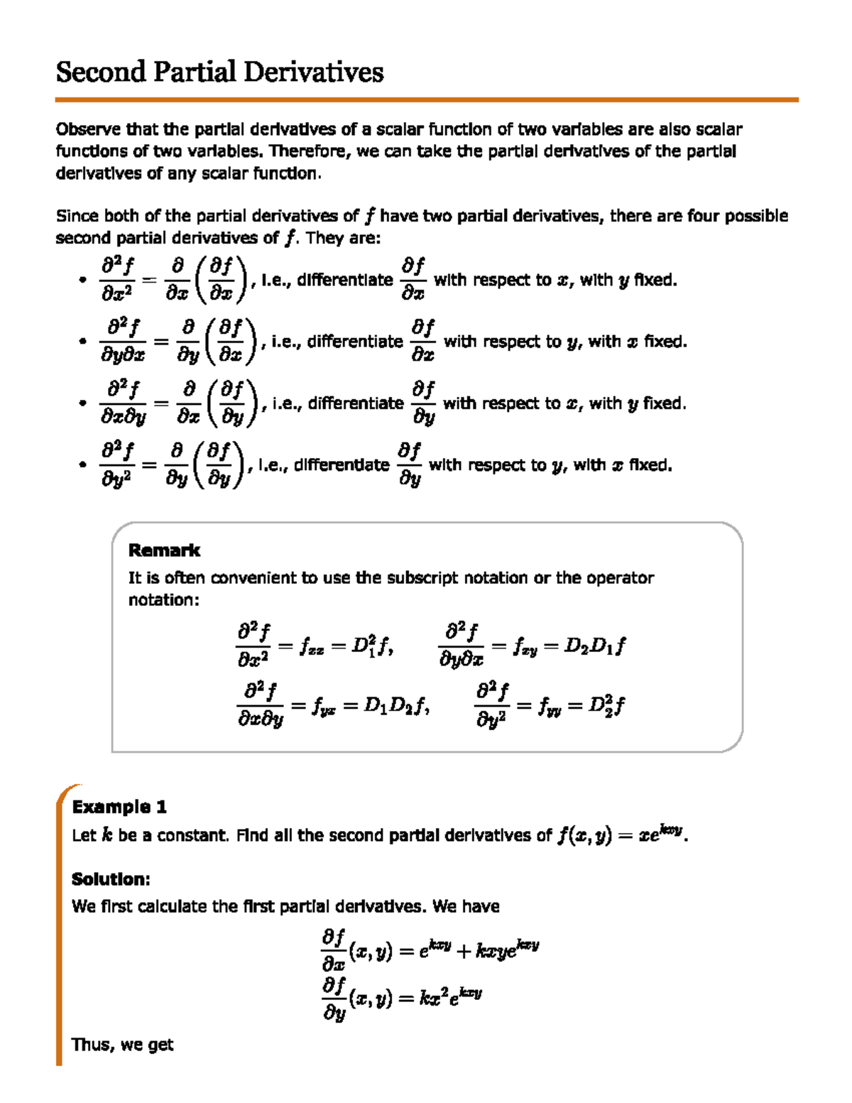 3.2.1 - Second Partial Derivatives - Syde 211 - Studocu