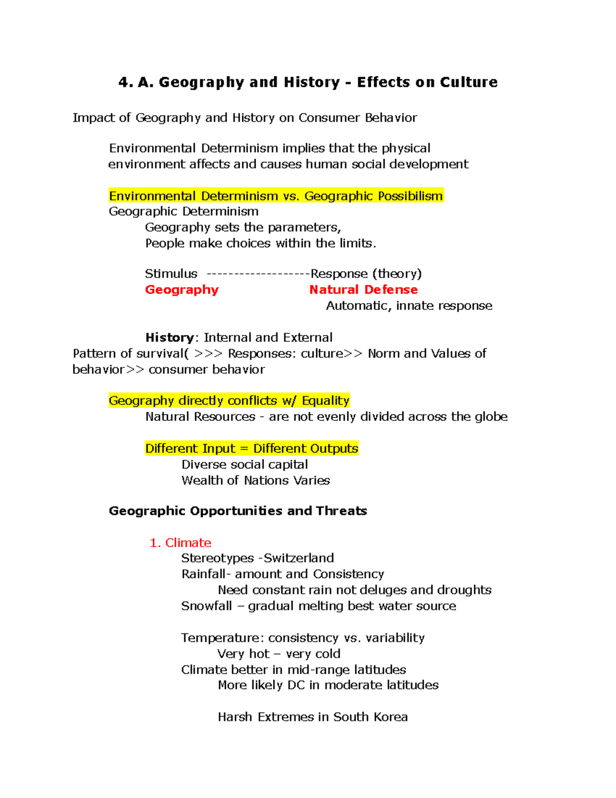 4. A. Geography -Effects on Culture - 4. A. Geography and History ...