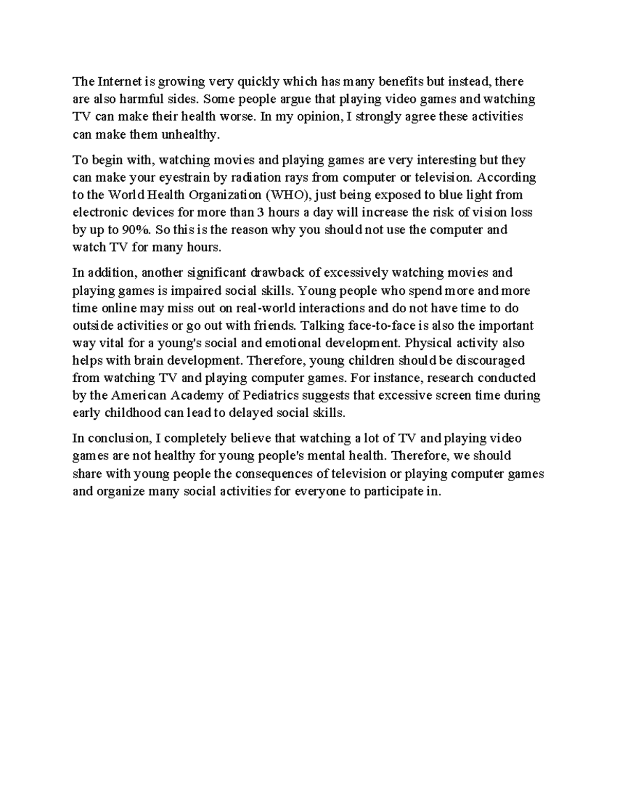 CA1 WRI - WRITING AE1 AND - The Internet is growing very quickly which ...