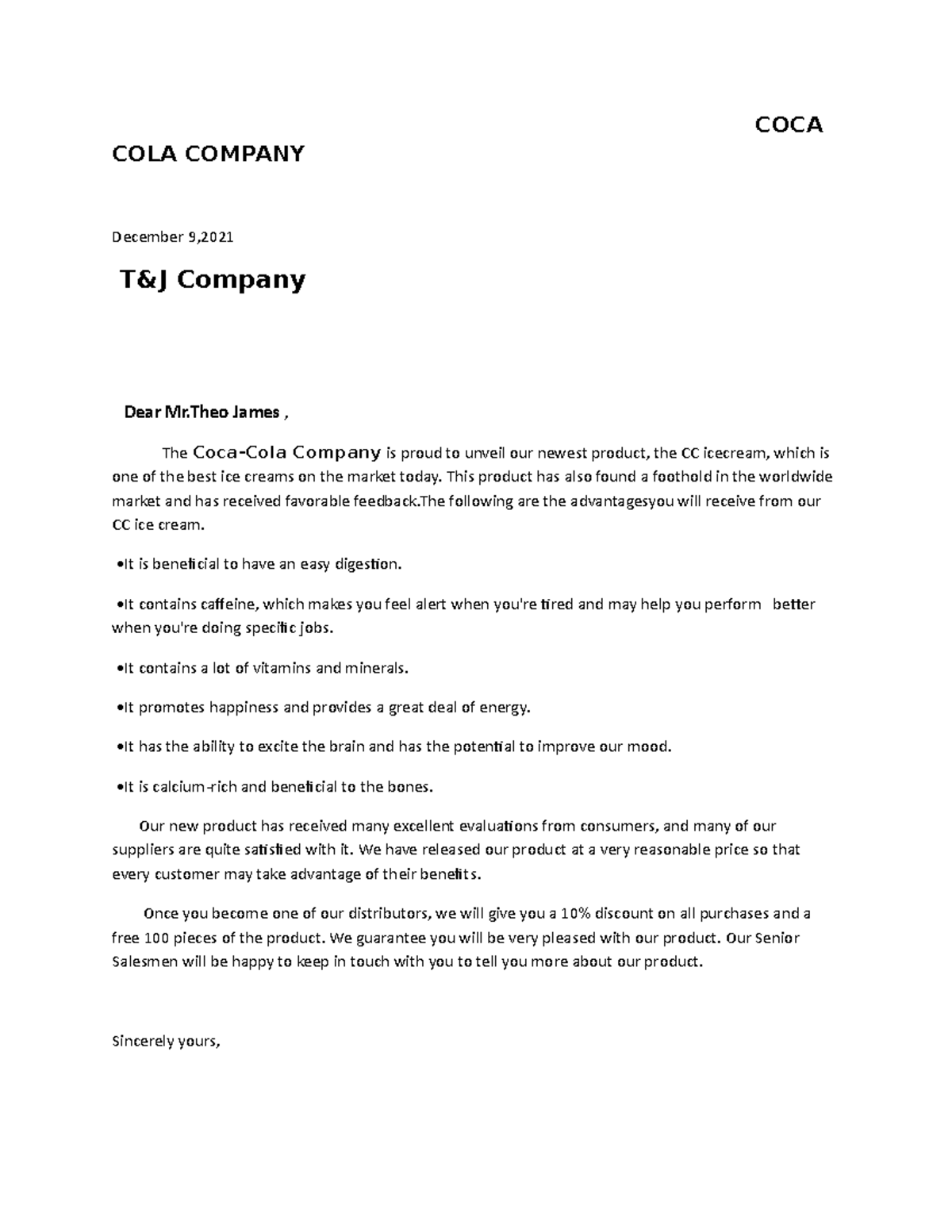 The Coca-Cola ( letter) Purposive communication..For marketing. - COCA ...