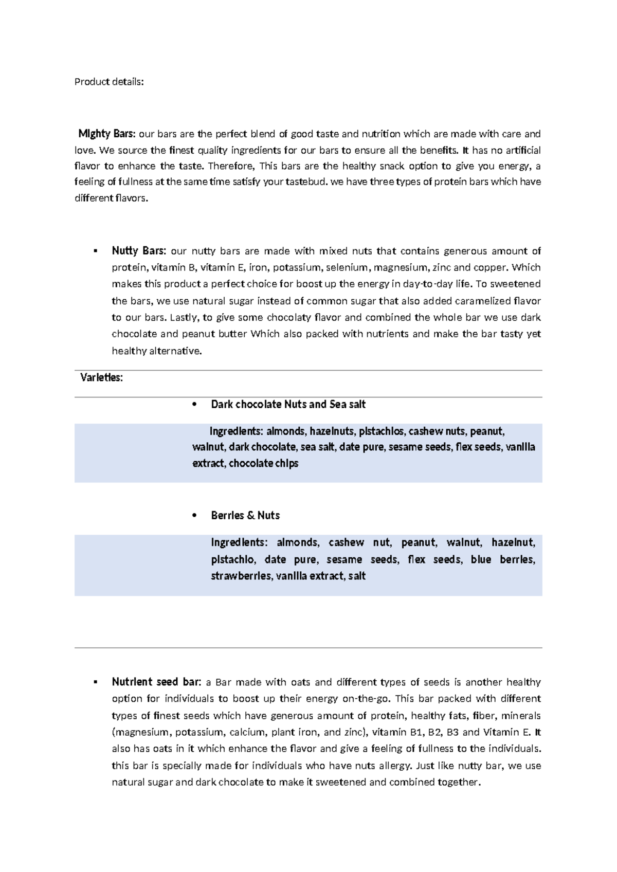 Product - ... - Product details: Mighty Bars: our bars are the perfect ...