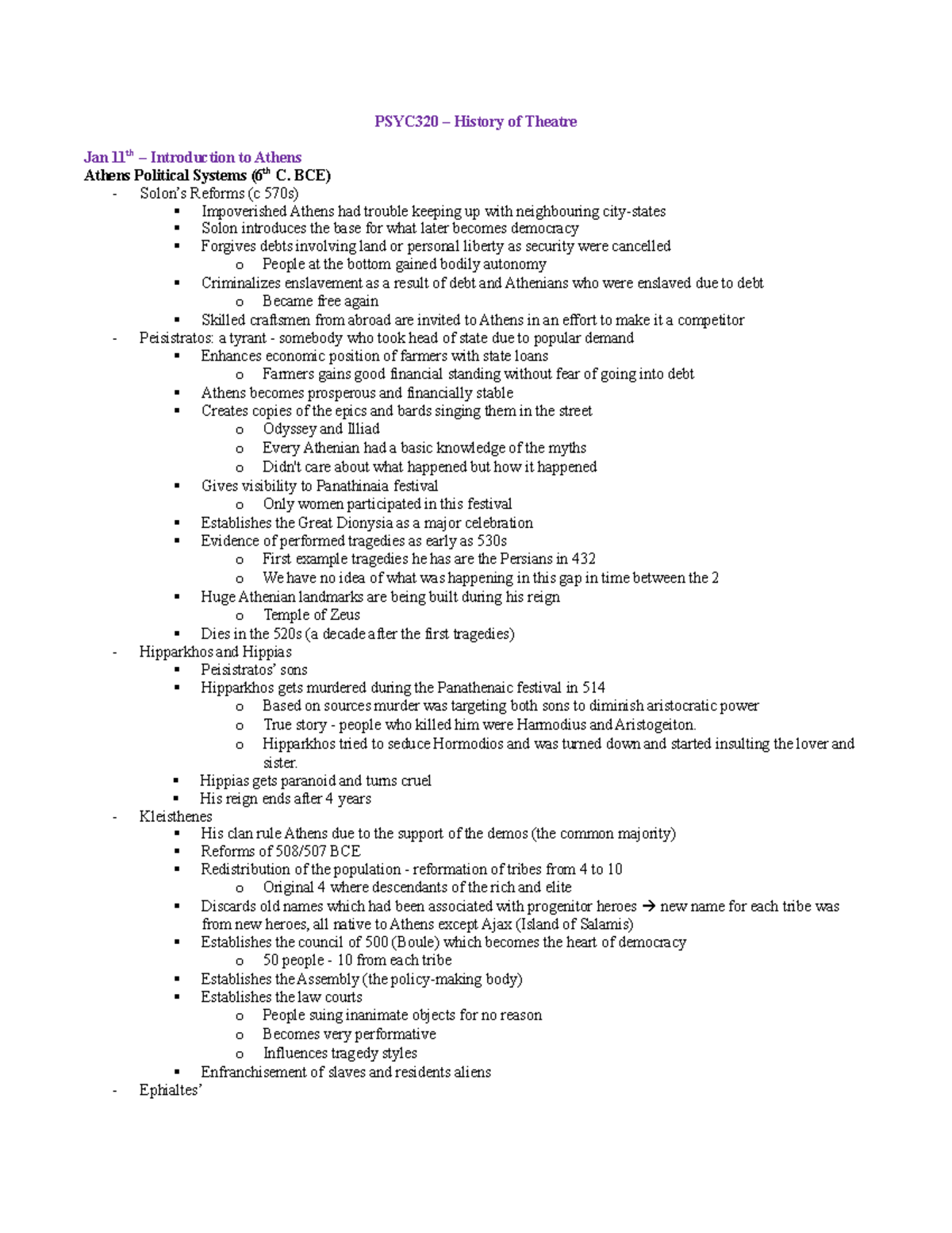 Lecture Notes - Evolution of theatrical performances from ancient ...