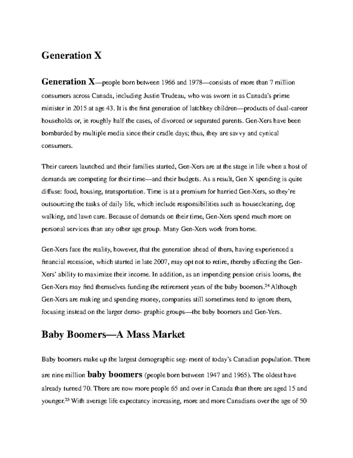 Generation X, Baby boomers - Generation X Generation X —people born ...