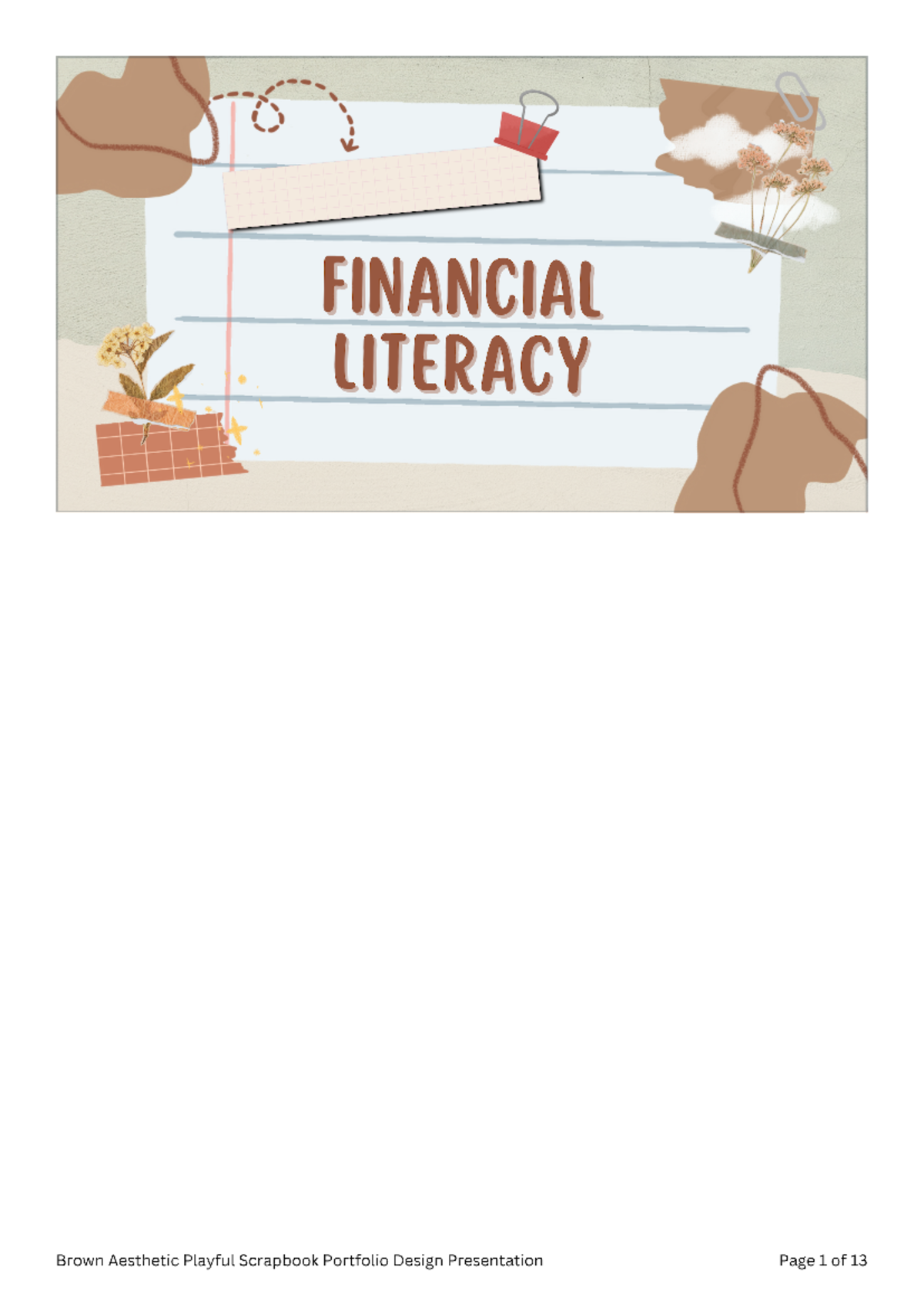 Financial Literacy - bsed english - Studocu