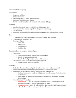 Color & Light - Lecture notes - Color and Light – Lighting Design What ...