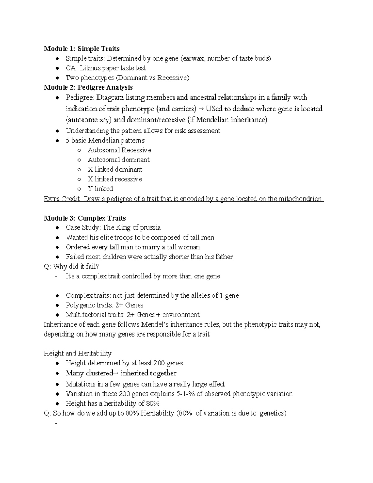 9 19 2017 - Lecture notes 9/19 notes - Module 1: Simple Traits Simple ...