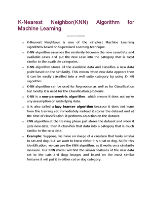 Lesson 4 Supervised Learning - Lesson 4 Supervised Learning ...