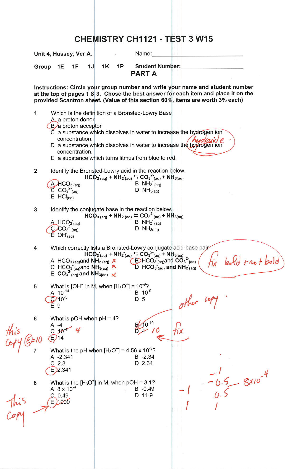 Unit 4 Sample Test Solutions - CH1120 - Studocu