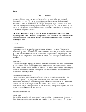 Intro to Performance Studies Reading Prompt (pp 38-49) - Name ...