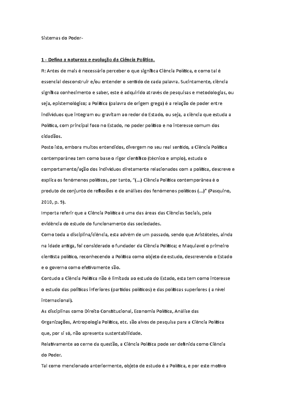 Sistemas do Poder preparação exame - Sistemas do Poder- 1 - Defina a ...