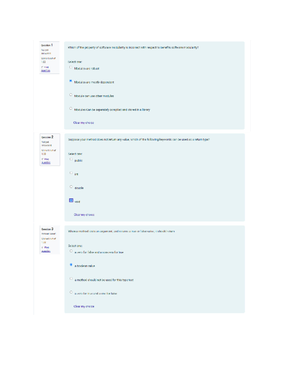 Quiz 09- Modular Programming - Bachelor of Information Technology - Studocu
