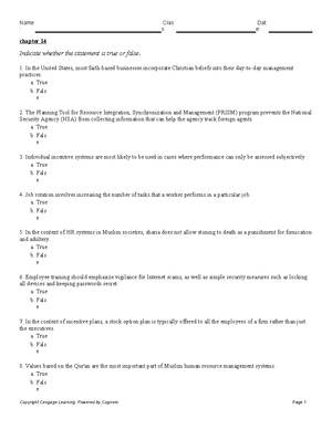 Chapter 6 - : s: e: chapter 6 Indicate whether the statement is true or ...