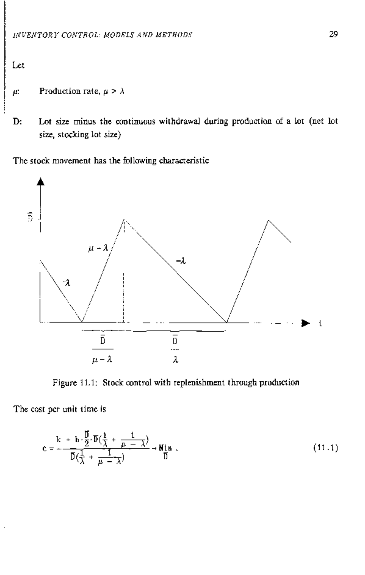 INDU 423- Lecture 9 - INVENTORY CONTROL: MODELS AND METHODS 29 Let /i ...