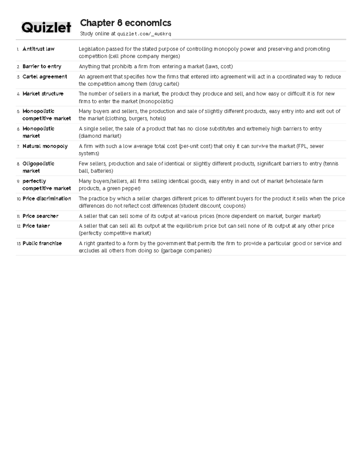 Macroeconomics chapter 8 vocab - Chapter 8 economics Study online at ...