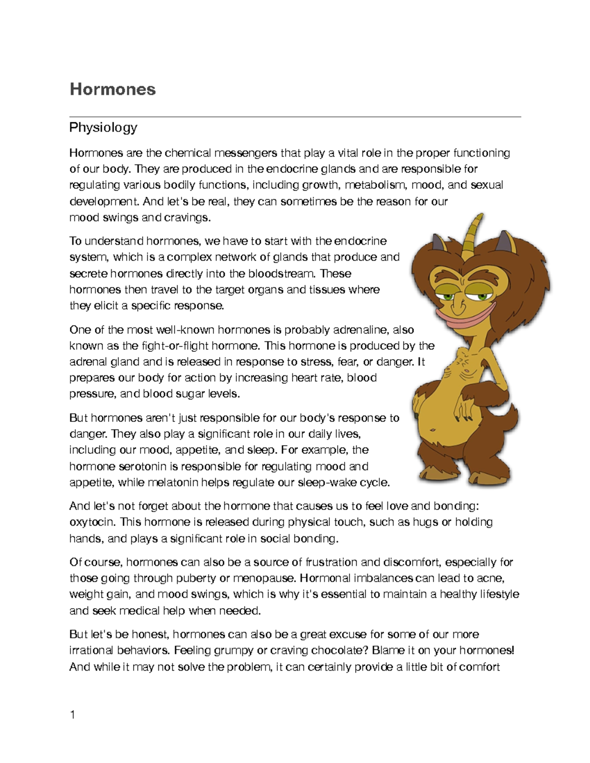 Hormones Notes - Hormones Physiology Hormones are the chemical ...