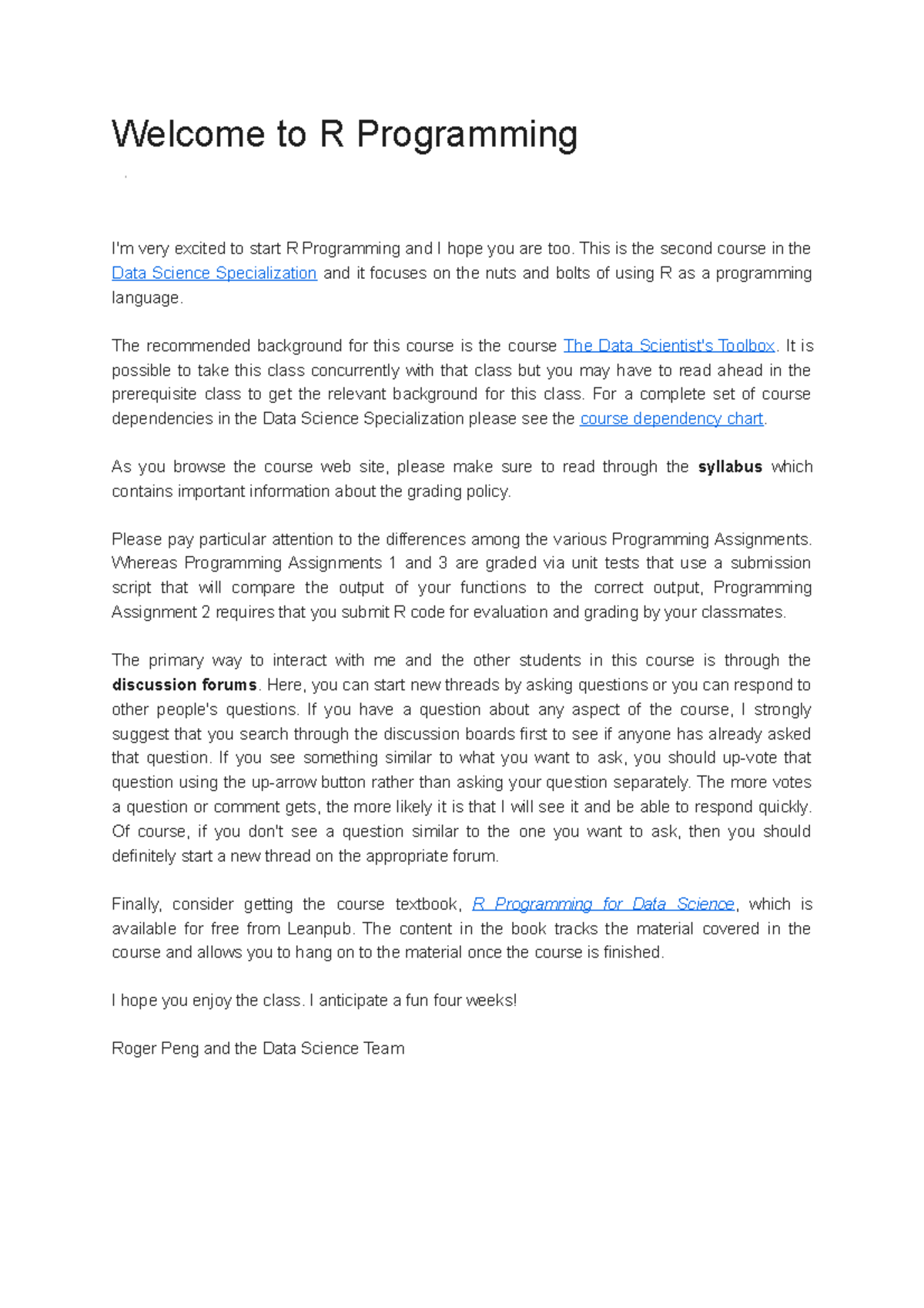 1. Intro - Practical Test Practice - Welcome to R Programming I'm very ...