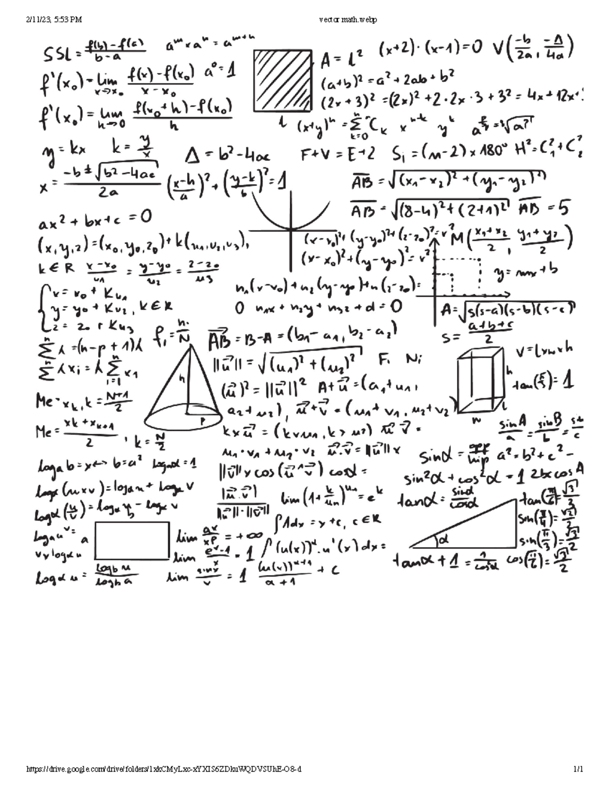 Vector math - Math - MATH 1A - 2/11/23, 5:53 PM vector math - Studocu