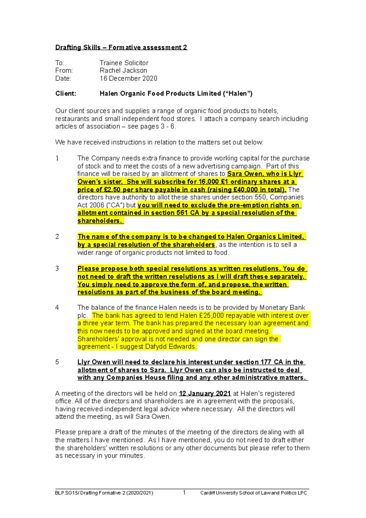 Drafting Skills Formative Assessment 2 - Studocu