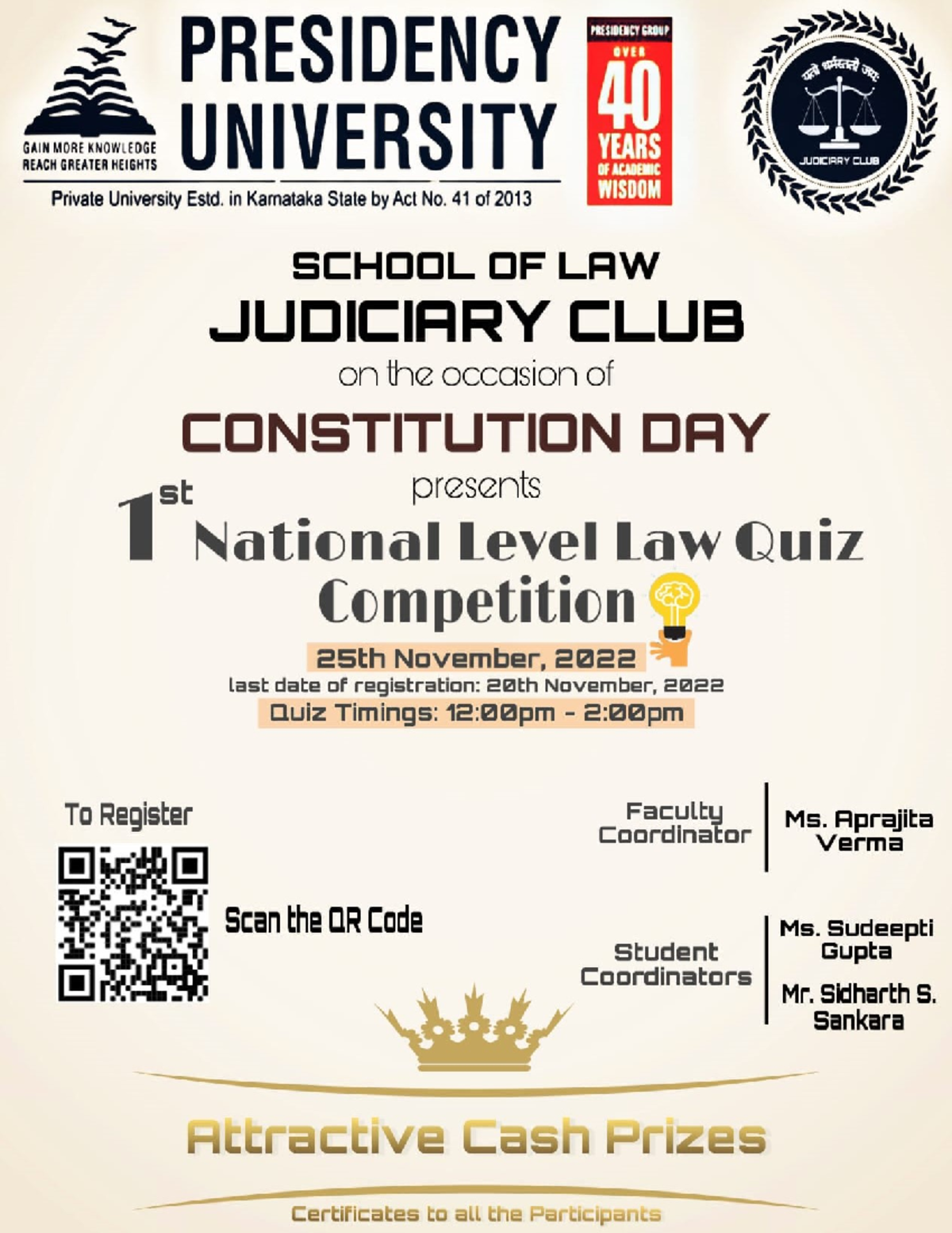 1st National Law Quiz (1) - JC Pusol Brochure-1 - JUDICIARY CLUB ...