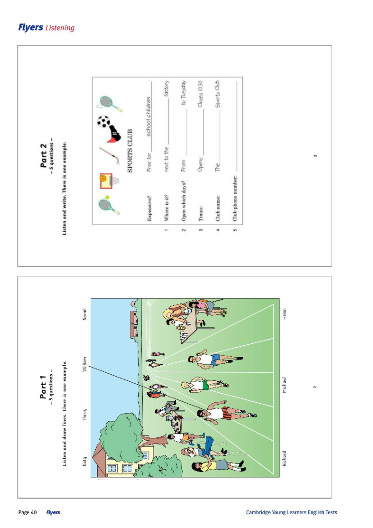 Yle-flyers-listening page-0002 - Part 1 Part 2 5 questions 5 questions Listen and write. There ...