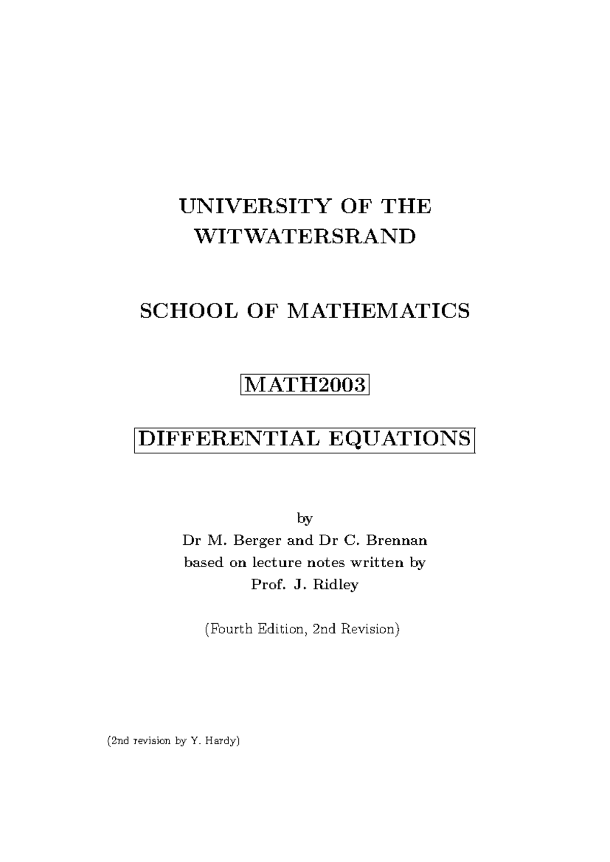 Student Manual - Helpful - UNIVERSITY OF THE WITWATERSRAND SCHOOL OF ...