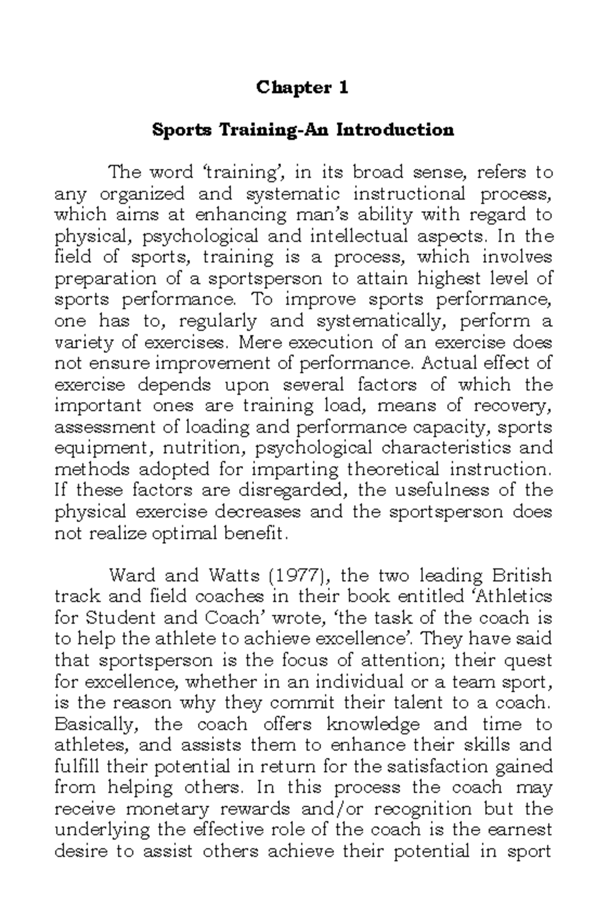 Science of Sport Training -Book - Chapter 1 Sports Training-An ...