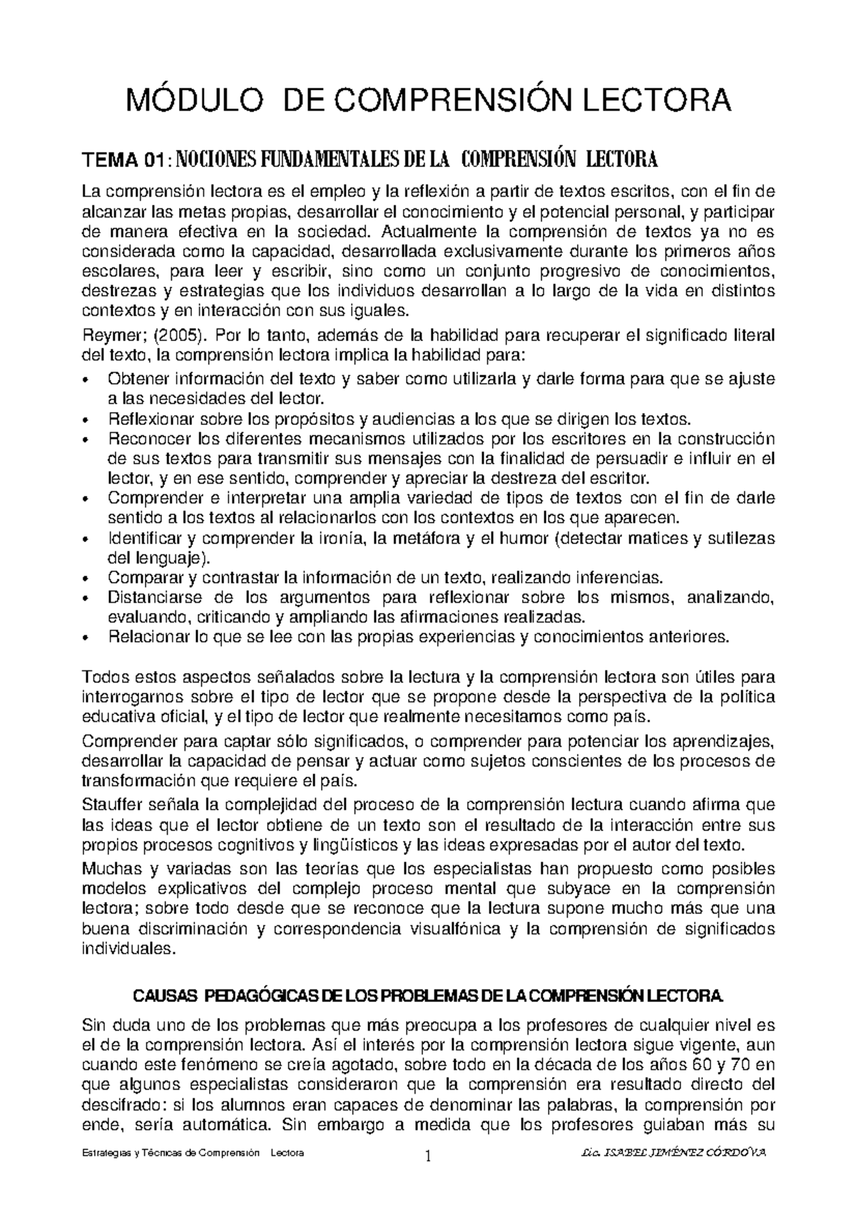2.4 Comprensión lectora (estructura interna de un texto) - Estrategias ...