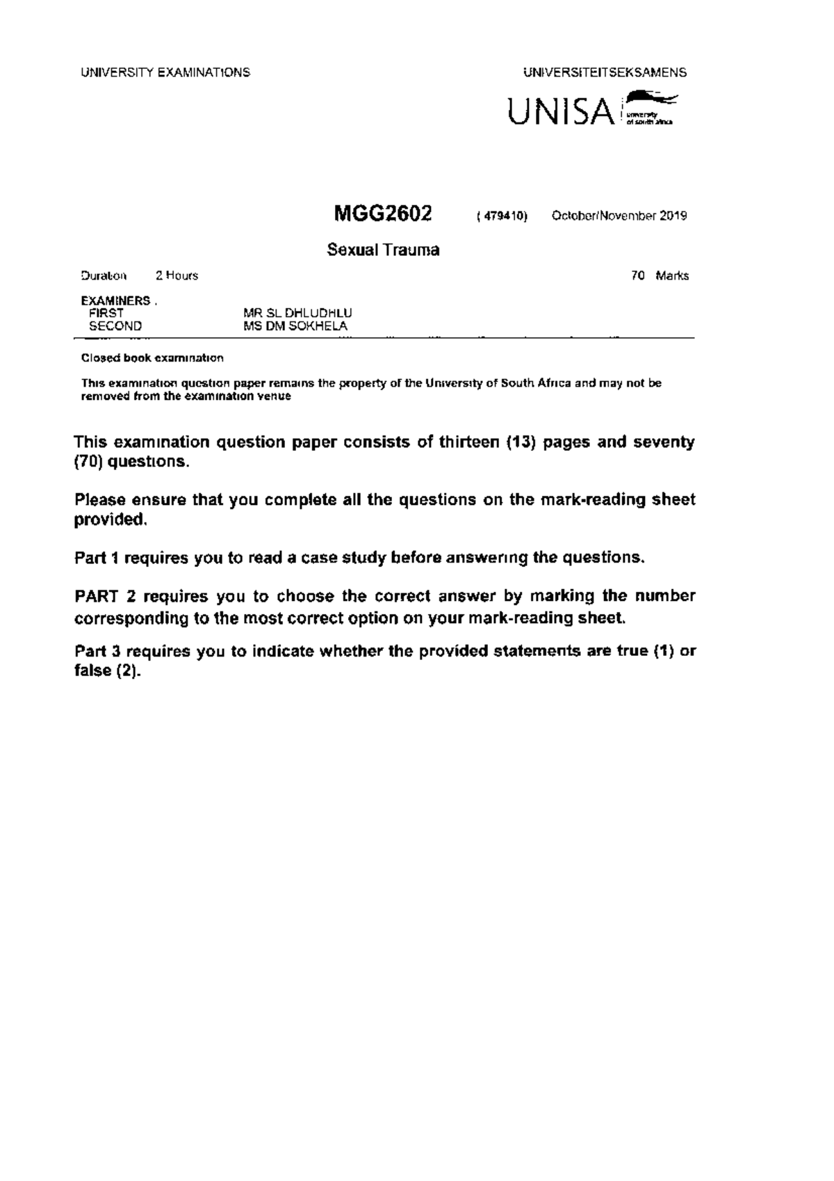 MGG2602-2019-10-E-1 - These are lecture notes. - MGG2602 - Studocu